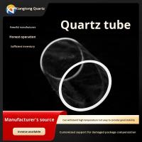 China Polished Clear Quartz Pipe Transparent Surface Tubing for Chemical Laboratory Photovoltaic Semiconductor for sale