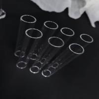 China Custom Clear Quartz Pipe Grinded Surface 2cm Outside Diameter Ozone Free Bending Welding Cutting for sale