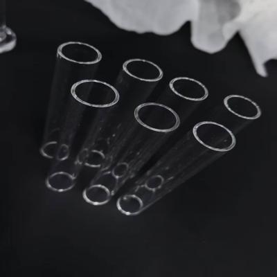 China Custom Clear Quartz Pipe Grinded Surface 2cm Outside Diameter Ozone Free Bending Welding Cutting for sale