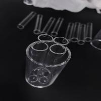 China Custom Clear Quartz Pipe Grinded Surface 2cm Outside Diameter Ozone Free Bending Welding Cutting for sale
