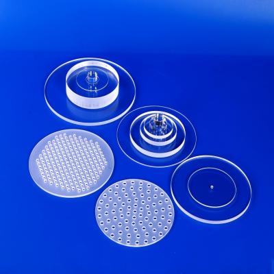 China Custom Ultra Thin Clear Quartz Plate Circular Optical Glass for Welding Process for sale