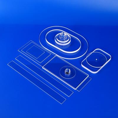 China Transparent UV Glass Sheet Microplate Quartz Glass Plate CNC Processing Cutting and Polishing for sale