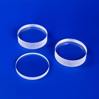 China Customized Size Transparent Quartz Glass Plates Disc Round Fused Silica Window for Laser Industries for sale