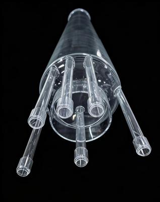 China Transparent Furnace Tubes Quartz Tube Flange Customized Corrosion Resistant for sale