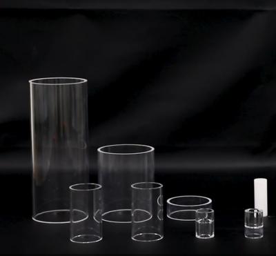 China Large Caliber Clear Quartz Glass Test Tubes High Purity Customized Quartz Tubing for sale