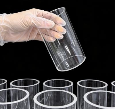 China Customized High Temperature Resistant Transparent Quartz Glass Tube Polished Clear Tubing for sale