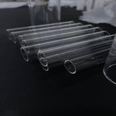 China Polished Quartz Glass Sleeve High Purity Transparent Heat Resistant Glass Tube for Furnace Use for sale