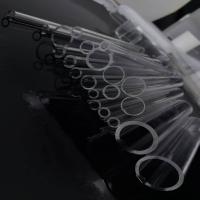 China Clear Glass Cylinder Quartz Tube Fused Silica High Temperature Heat Resistant Polished for sale
