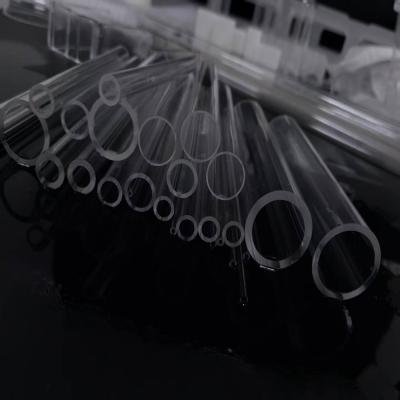 China Custom Size Transparent Quartz Glass Sleeve High Purity Polished Quartz Products Tube for sale