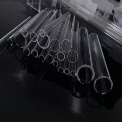 China Fire Polishing Quartz Tube Both Sides Open Transparent Clear Glass Tube Polished for sale