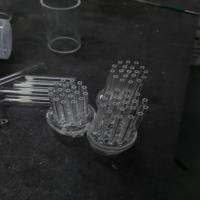 China Twin Tube Quartz Glass High Purity Heat Resistant Clear Polished Surface Customized for sale