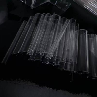 China Clear Quartz Twin Tube 2cm Diameter 1-30mm Wall Thickness Bending Welding Cutting for sale