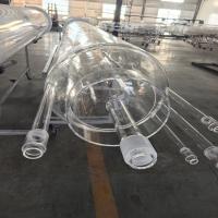 China Clear Natural Quartz Tube Flange Polished 2cm Outside Diameter for sale