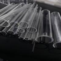China Clear Natural Quartz Tube Flange Polished 2cm Outside Diameter for sale