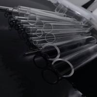 China Clear Natural Quartz Tube Flange Polished 2cm Outside Diameter for sale