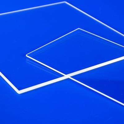 China Custom Clear Optical Quartz Glass Plates Square Thick Transparent UV Laser Fused Silica Quartz Sheet for sale