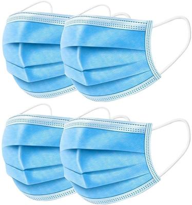 China High Elastic Earloop Non Woven Face Mask Disposable 3 Ply Protection Dust Mask for sale
