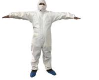 China Nonwoven Disposable Protective Suit PP PE Protective Coverall With Hood for sale