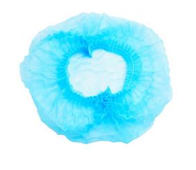 China Soft Pp Bouffant Disposable Head Cap Non Woven Round Light Weight blue for sale