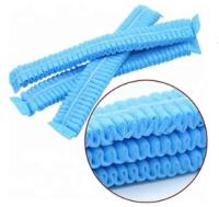 China Dustproof Disposable Head Cap Nonwoven Bouffant Cap 10 Gsm - 12 Gsm Weight for sale