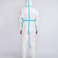 China Personal Disposable Protective Suit SMS Material FDA CE Approval With Glue / Hat for sale
