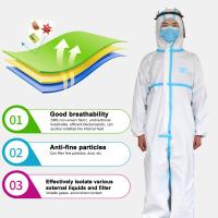 China Nonwoven Protective Disposable Medical Isolation Coverall Clothing 60 gsm for sale