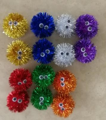China Soft Pompom/glitter poms for DIY Handcraft for sale