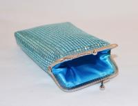 China Factory custom Vintage Luxuriant Soft Metallic Mesh 120s Womens Cigarette Case, Metal Mesh Cigarette Case w/ Lighter Pocket for sale