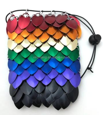 China Custom Scalemail Dice Bag of Holding in knitted Dragonhide Armor, Scalemail Dice Bag of Holding Knitted Dragonhide for sale
