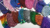 China Factory Custom Stainless Steel Chainmail Dice Bag, Chainmail Dice Bag Made of Stainless Steel, Chain maille dice bag for sale