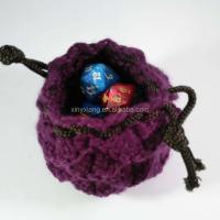 China Factory Custom Dragon scale dice bag dragonscale coin bag RPG dice bag, dragon scale crochet dice bag, Knitted Mermaid Scale Bag for sale