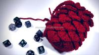 China Factory Custom Dragon scale dice bag dragonscale coin bag RPG dice bag, dragon scale crochet dice bag, Knitted Mermaid Scale Bag for sale