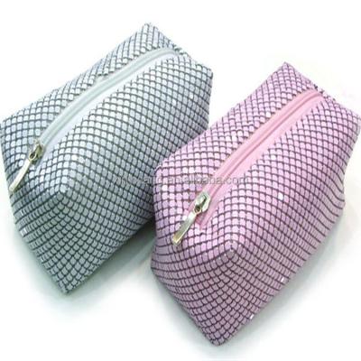 China Factory custom Metal Aluminum Mesh Clutch Cosmetic Bag Gold Metal Mesh Evening Bag Purse pouch handbag for sale