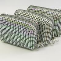 China Factory custom Metal Aluminum Mesh Clutch Cosmetic Bag Gold Metal Mesh Evening Bag Purse pouch handbag for sale