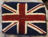 China Factory custom beaded flag coin purse, vintage beaded small purses, Women's International Country Flag Beaded Coin Purse for sale