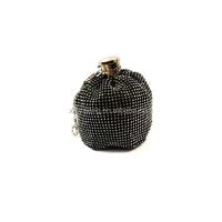 China Factory custom Wholesale Perfume bottle Shape Drawstring Evening Bag Women Elegant Full Rhinestone Soft Makeup Shoulder Bags for sale