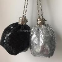 China Factory Wholesale Women Evening Bag Hand Made Mini Jug Pack Party Clutch Shoulder Cross Bag, Metal Mesh Gate-top, Beggars Bags for sale