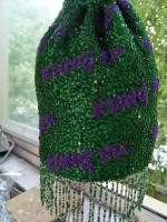 China Factory custom Beaded Hand embroidered Inclined shoulder bag, Hand Made Beaded Beaded tassel bag,   Beaded evening bag Pouch 01 for sale