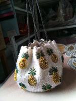 China Factory custom Beaded Hand embroidered Inclined shoulder bag, Hand Made Beaded Beaded tassel bag,   Beaded evening bag Pouch for sale