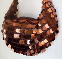 China Factory custom Crochet Knit Sequin Beaded Hobo Bag Purse Handbag, Sequin Hobo Bag Purse Handbag Hand Crocheted for sale
