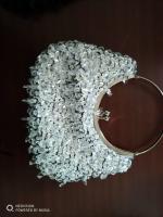 China Factory custom Vintage Designer Beaded Bag with Sequins and Crystals, Vintage Bead and Sequin Clutch Handbag for sale