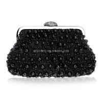 China Factory Wholesale Diamond Buckle Rose Sweet Pearl Beaded Prom Evening Handbag Wedding Bag Party Clutch for sale
