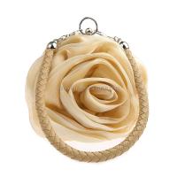 China Factory Wholesale Small Flower Shaped Wristlet Wedding Evening Flower Girl Clutch Purse, Floral Evening Bags for sale