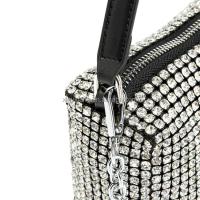 China Factory Wholesale Mini Rhinestone Pouch Bag, Crystal Glitter Evening Handbag, Chain Mesh Rhinestone Clutch Shoulder Cross Bag for sale