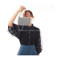 China Factory Wholesale Mini Rhinestone Pouch Bag, Crystal Glitter Evening Handbag, Chain Mesh Rhinestone Clutch Shoulder Cross Bag for sale