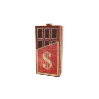 China Factory Wholesale Dollars Crystal Clutch Purses for Women Evening Bags Party Cocktail Rhinestone Handbag for sale