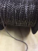 China Factory custom 10m/roll Glass Beads Chains Black Loose Strung Thread & Cord, Cheap China glass beads roll cording hread for sale