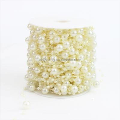 China Factory custom Wedding Pearl Garland Acrylic Bead Chandelier Hanging Decor, String Pearl Beads Crystal Strand Garland Wedding for sale