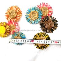 China Factory custom Handmade Raffia Flowers | Artificial Flowers   flower, Raffia woven Patches, Hand crocheted riffia flowers for sale