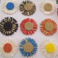China Factory custom Handmade Raffia Flowers | Artificial Flowers |  flower, Raffia woven Patches, Hand crocheted riffia flowers for sale